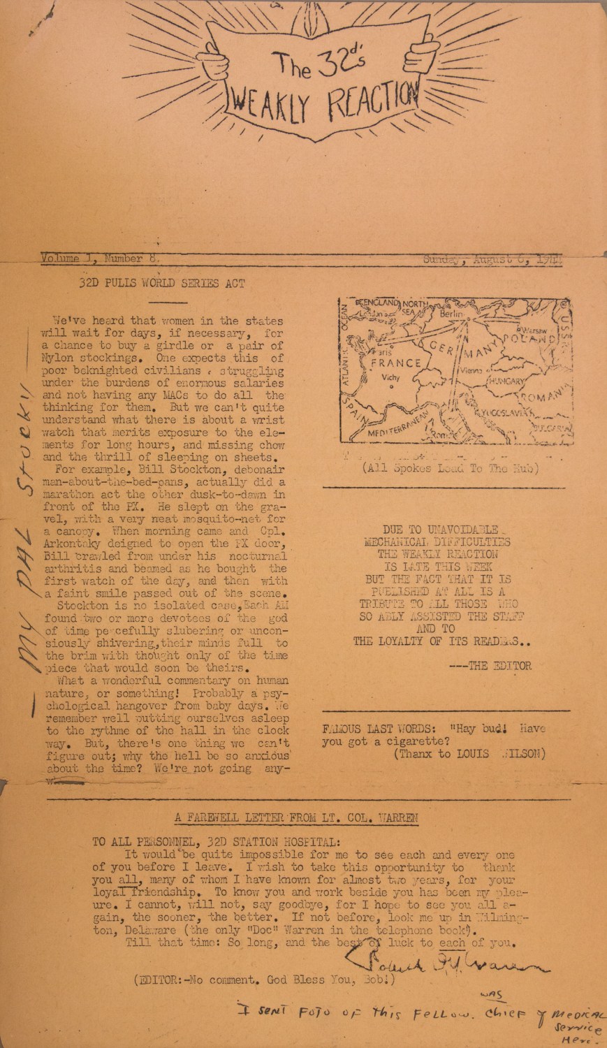 Introduction to the Alice Griffin Collection – 32nd Station Hospital