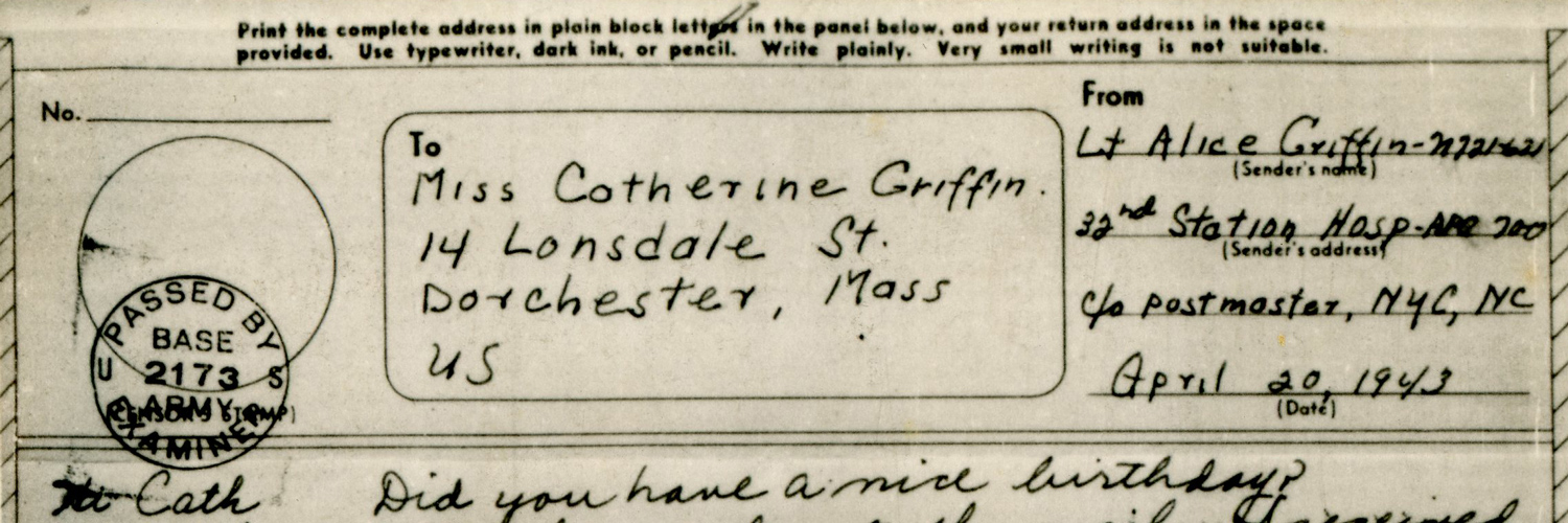 Introduction to the Alice Griffin Collection – 32nd Station Hospital